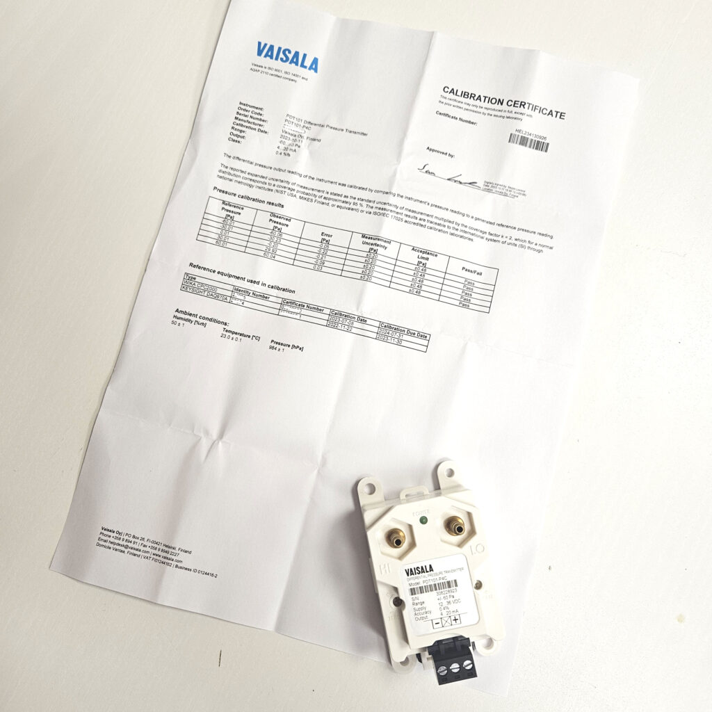 Vaisala PDT101 Cleanroom pressure transmitter